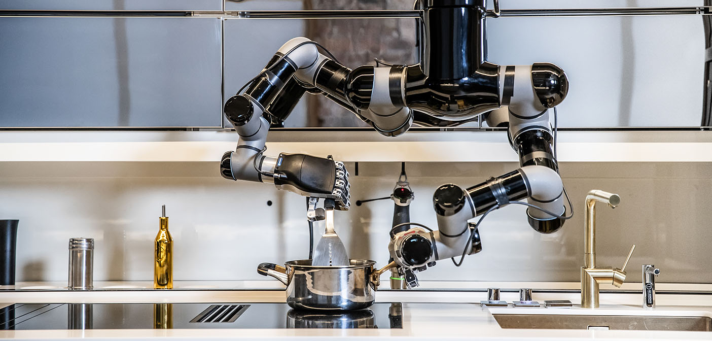 Automated kitchen featuring two-handed robot to make light work of ...